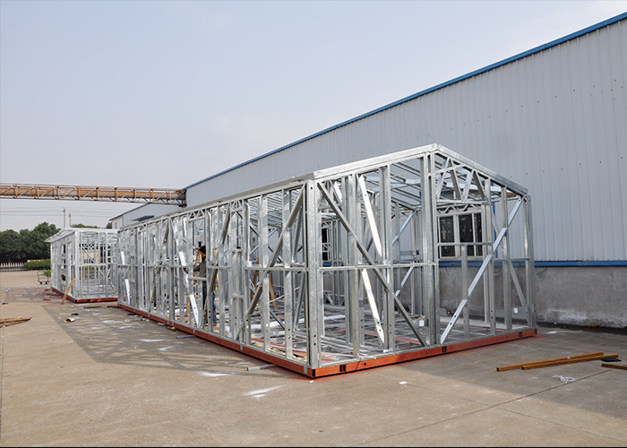 Kerangka Baja Ringan Lapisan Rumah Mobil Prefab Modular Kecil Untuk ...